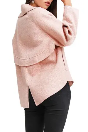 BELLE & BLOOM I'm Yours Double Breasted Wool Blend Coat
