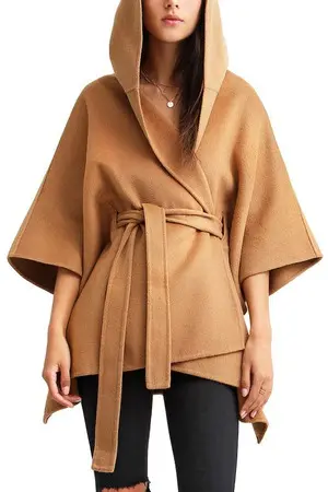 BELLE & BLOOM Jackson Landing Wool Blend Cape Coat