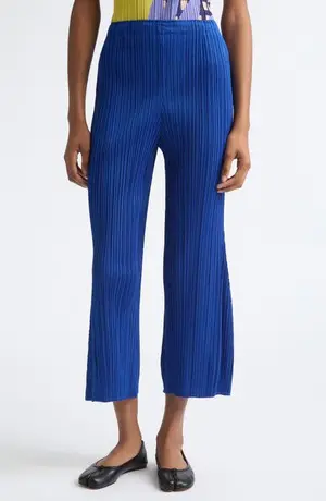 Issey Miyake Monthly Colors July Pleated Pants - Blue