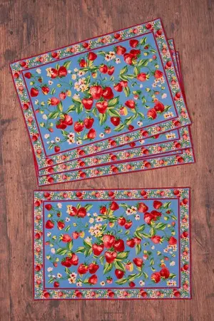 MODERN PRAIRIE Strawberry Magic Placemats