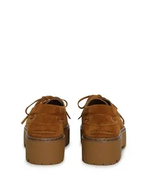 BELLE & BLOOM Suede Platform Boat Shoes