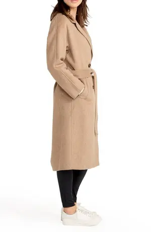 BELLE & BLOOM Standing Still Belted Wool Blend C