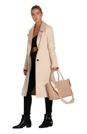 BELLE & BLOOM Lexington Two-tone Wool Blend Coat