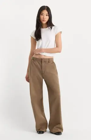 Good American Low Slung Baggy Trousers