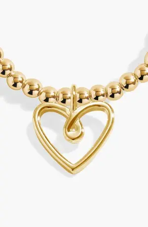 A LITTLES & CO A Little "lucky To Have A Sister Like You" Gold-tone Heart Charm Bracelet - Gold Plated