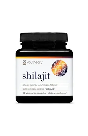 YOUTHEORY Shilajit Advanced Antioxidant Energy Support Supplement Capsules 90 Vegetarian Capsules - None