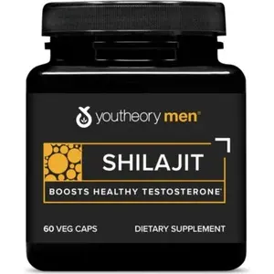 YOUTHEORY Shilajit 250 Mg Pure Himalayan Energy Supplement Capsules 60 Veg Capsules - None