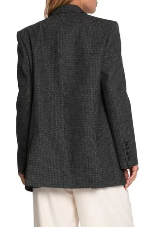BELLE & BLOOM Double Breasted Plaid Blazer