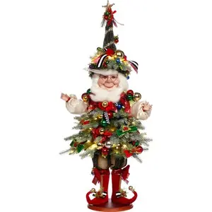 MARK ROBERTS Christmas Tree Elf With Lights - Red