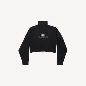 Balenciaga Cropped Highneck - Black