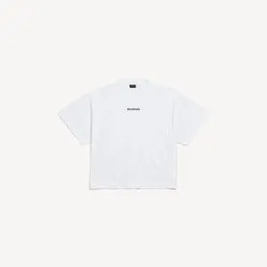 Balenciaga Back Cropped T-shirt - White