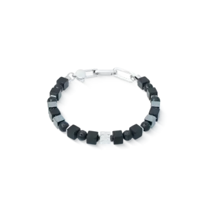 COEUR DE LION Silver Bracelet With Mixed Elements - Black