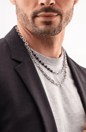 COEUR DE LION Cubes Fusion Link Chain Necklace