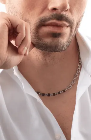COEUR DE LION Cubes Fusion Link Chain Necklace