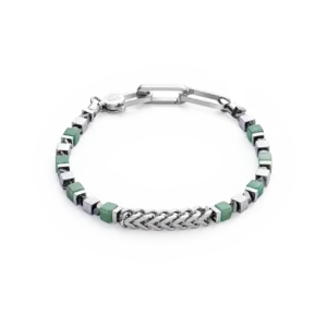 COEUR DE LION Precious Cubes & Chain Bracelet - Silver