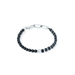 COEUR DE LION Spikes Fusion Onyx And Silver Bracelet - Black