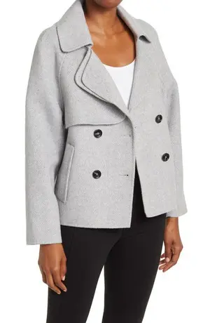 BELLE & BLOOM I'm Yours Wool Blend Peacoat - Grey