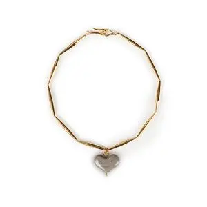 Tohum Design Grey / Gold Cuore Necklace – Grey - Grey/gold