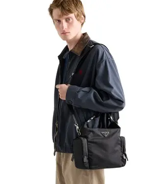 Prada Re-nylon And Saffiano Leather Shoulder Bag
