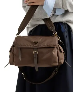 Prada Explore Large Re-nylon Shoulder Bag With Flap