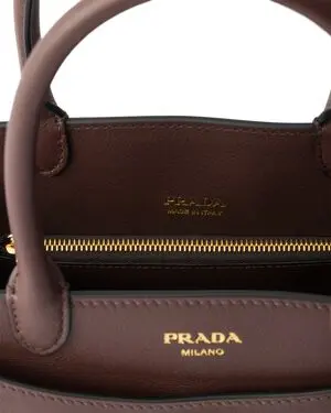 Prada Large Leather Handbag - Brown