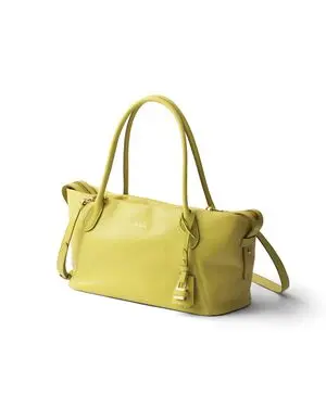Prada Ouvert Large Leather Tote Bag