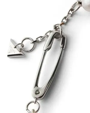 Prada Metal Bracelet With Pearls