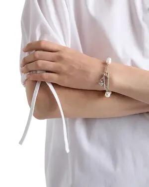 Prada Metal Bracelet With Pearls