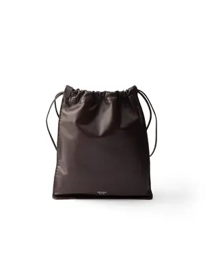 Prada Wish Nappa Leather Pouch - Brown