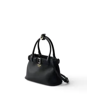 Prada Buckle Small Leather Bag With Belt