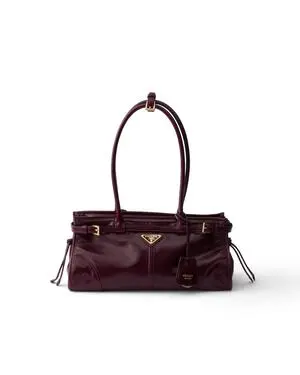 Prada Prada Bonnie Medium Leather Bag Red