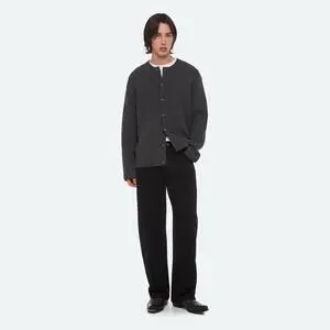 Helmut Lang Rib Crew Cardigan - Graphite