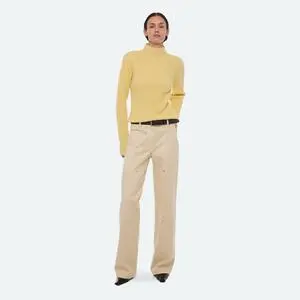 Helmut Lang Wool Mock-Neck Sweater Sunlight