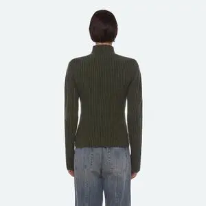 Helmut Lang Wool Mock-neck Sweater - Thyme
