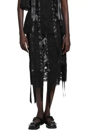Simone Rocha Lace Ribbon Ring Skirt