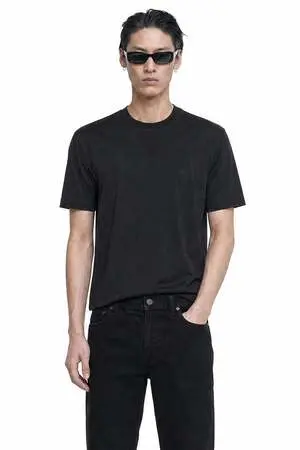 Emporio Armani Micro Eagle Embroidery Jersey T-shirt - Black