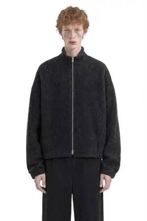JIL SANDER Wool Fleece Zip-up Sweatshirt