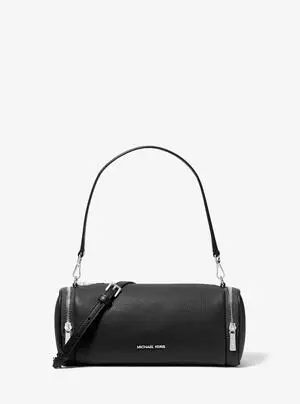 Michael Kors Jet Set Travel Small Pebbled Leather Convertible Crossbody Bag - Black
