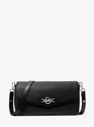 Michael Kors Kacey Medium Pebbled Leather Shoulder Bag - Black