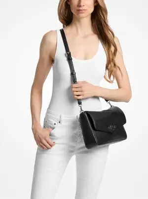 Michael Kors Kacey Large Pebbled Leather Convertible Crossbody Bag