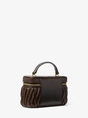 Michael Kors Vivi Small Matelassé Burnished Vanity Crossbody Bag