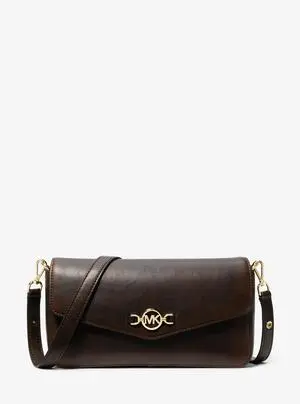 Michael Kors Kacey Medium Burnished Shoulder Bag - Brown