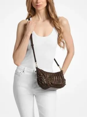 Michael Kors Merritt Small Matelassé Burnished Convertible Shoulder Bag