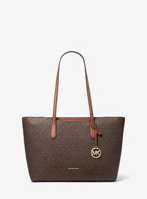 Michael Kors Arden Large Signature Logo Tote Bag - Brown
