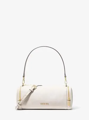 Michael Kors Jet Set Travel Small Pebbled Leather Convertible Crossbody Bag - Natural