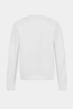 Dsquared2 Crewneck Sweatshirt With Multicoloured Logo - White