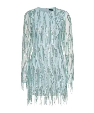 ROTATE BY BIRGER CHRISTENSEN Long Sleeve Mini Dress - Green