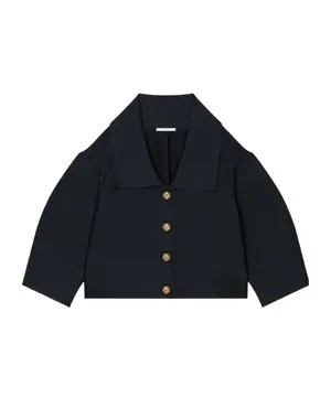 Givenchy Cropped Cocoon Jacket In Compact Knit