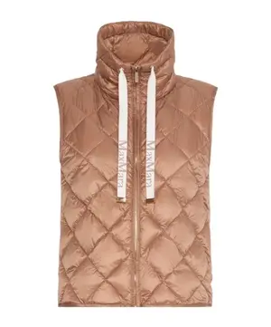 Max Mara Quilted Down Vest - Winter Camel