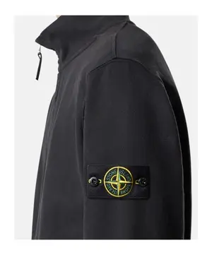 Stone Island Logo Patch Half-zipped Sweatshirt
